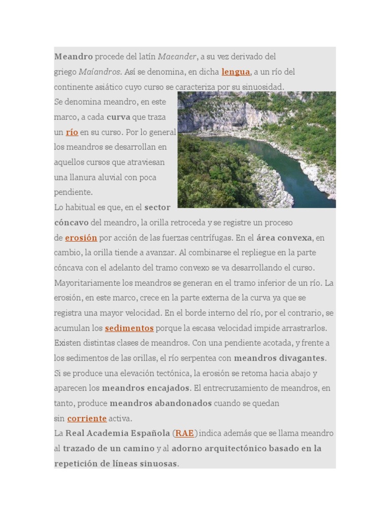 Informe Que Es Un Meandro | PDF
