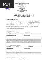SAFA Player Medical Form - 2021 | PDF