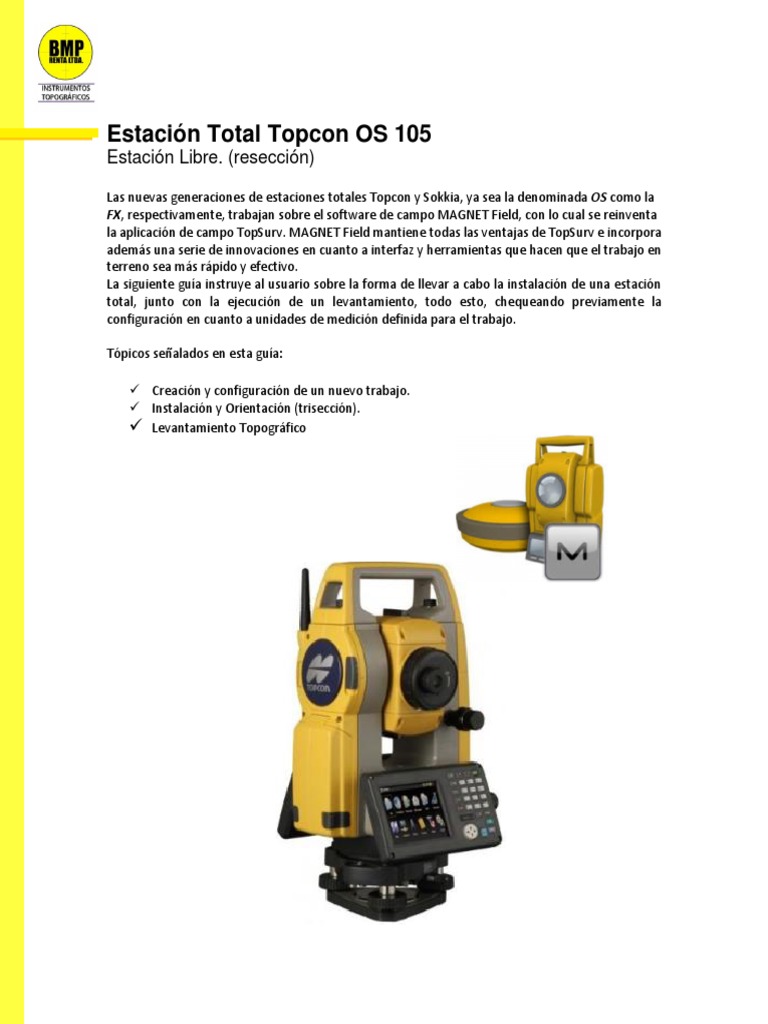 Guía de Instalación OS 105 Topcon | PDF | Software | Informática