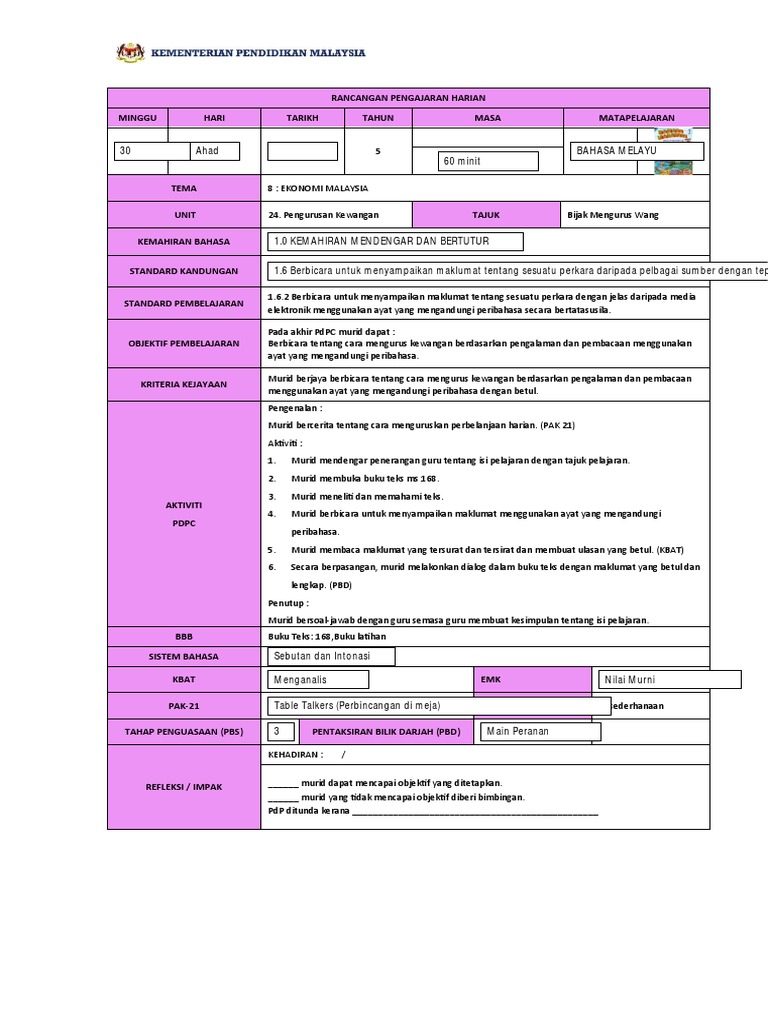 RPH BM THN 5-Unit 24 (M30) | PDF