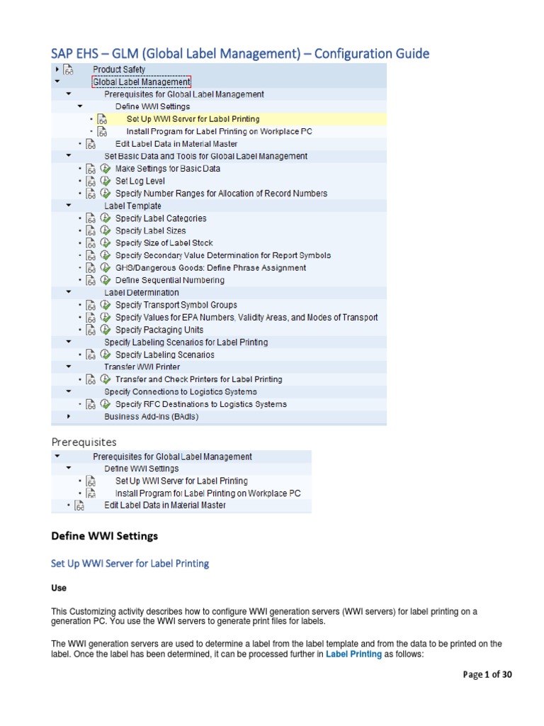 SAP EHS - GLM Configuration Guide | PDF | Packaging And Labeling | Library (Computing)