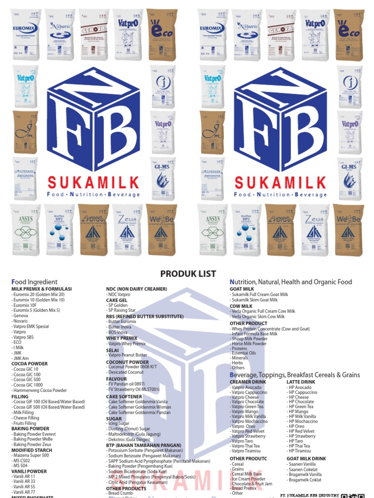 List Produk FNB PDF | PDF | Baking Powder | Milk