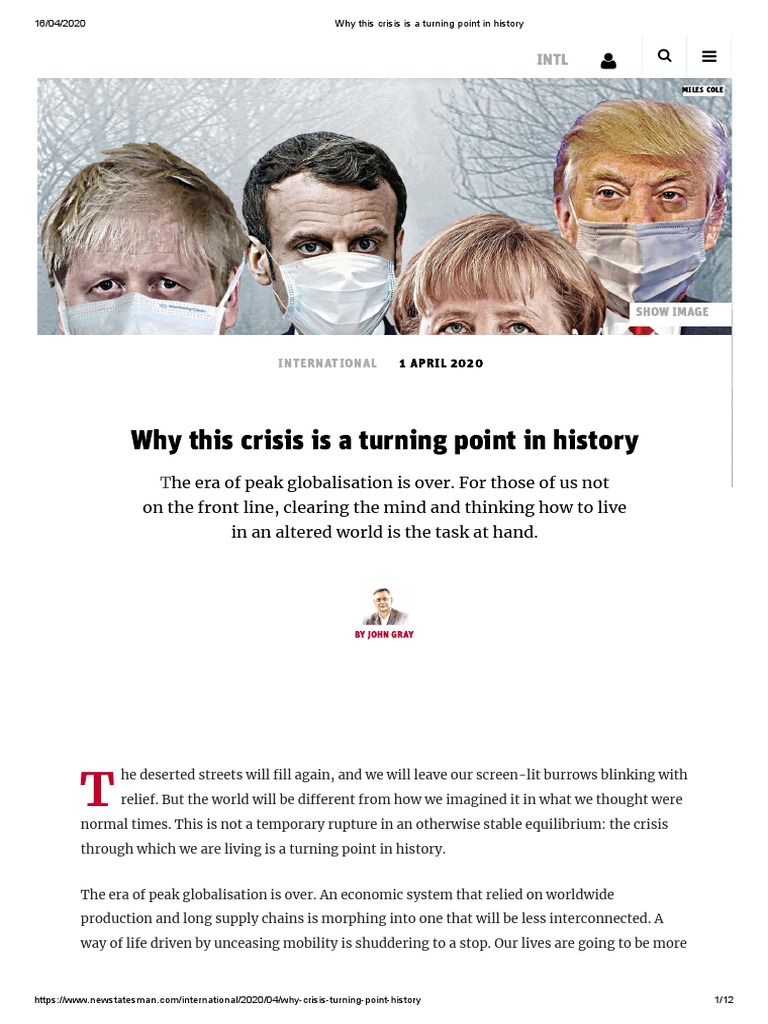 Why This Crisis Is A Turning Point in History | PDF | European Union ...