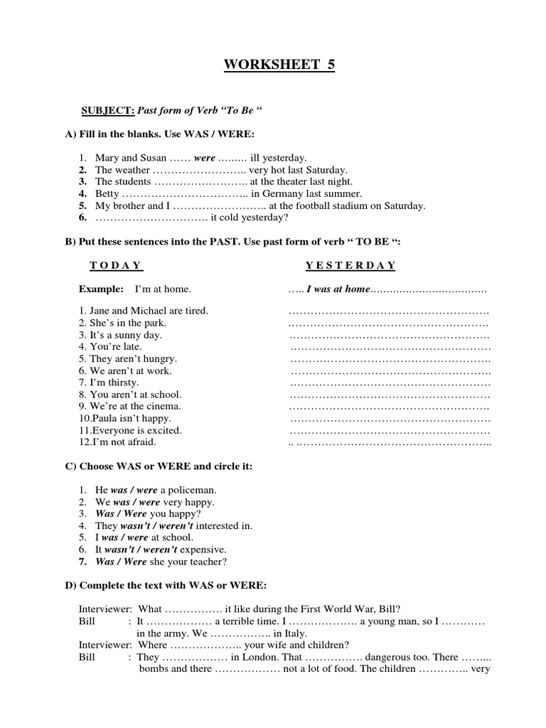 worksheet-5-subject-past-form-of-verb-to-be-pdf