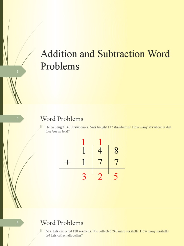 Math Word Problems for Kids | PDF | Business