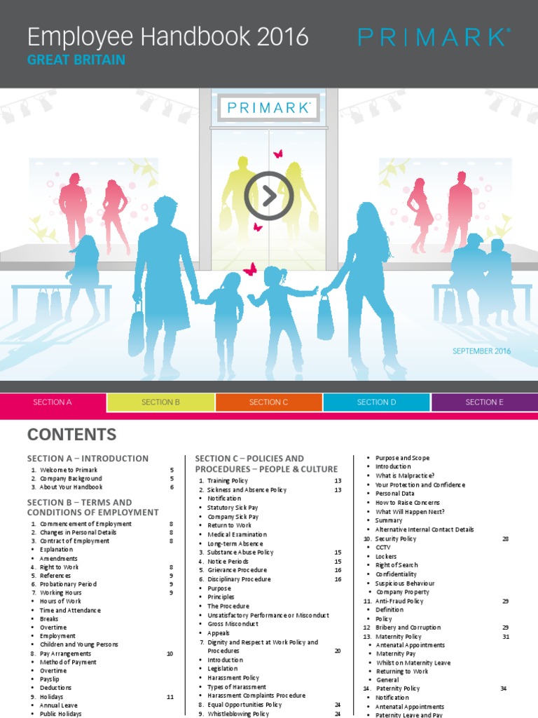 Primark Employee Handbook | Employment | Annual Leave