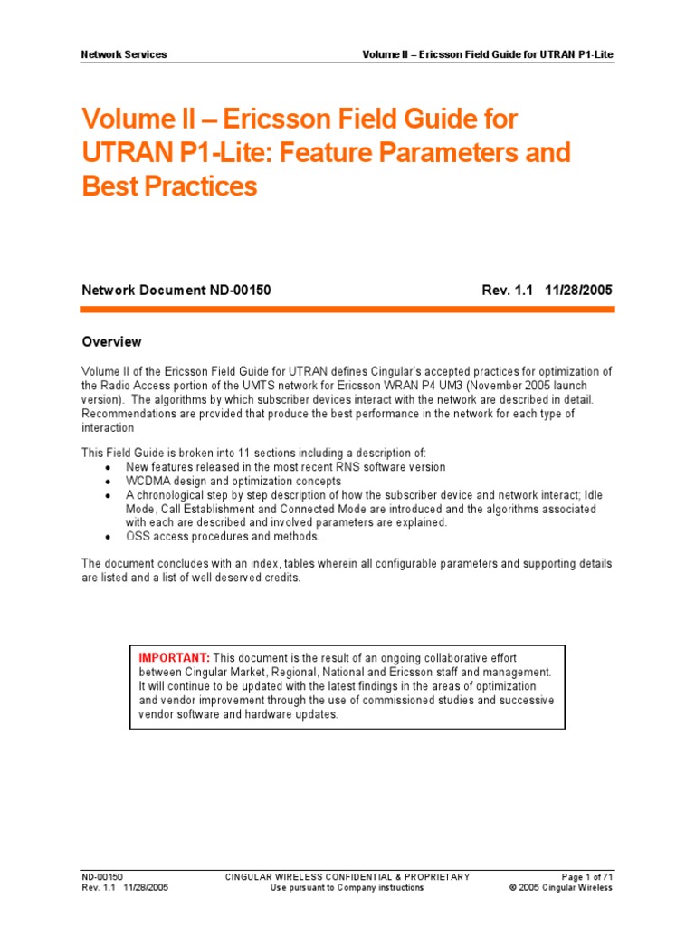 Ericsson UMTS Parameters | PDF | High Speed Packet Access | Hertz