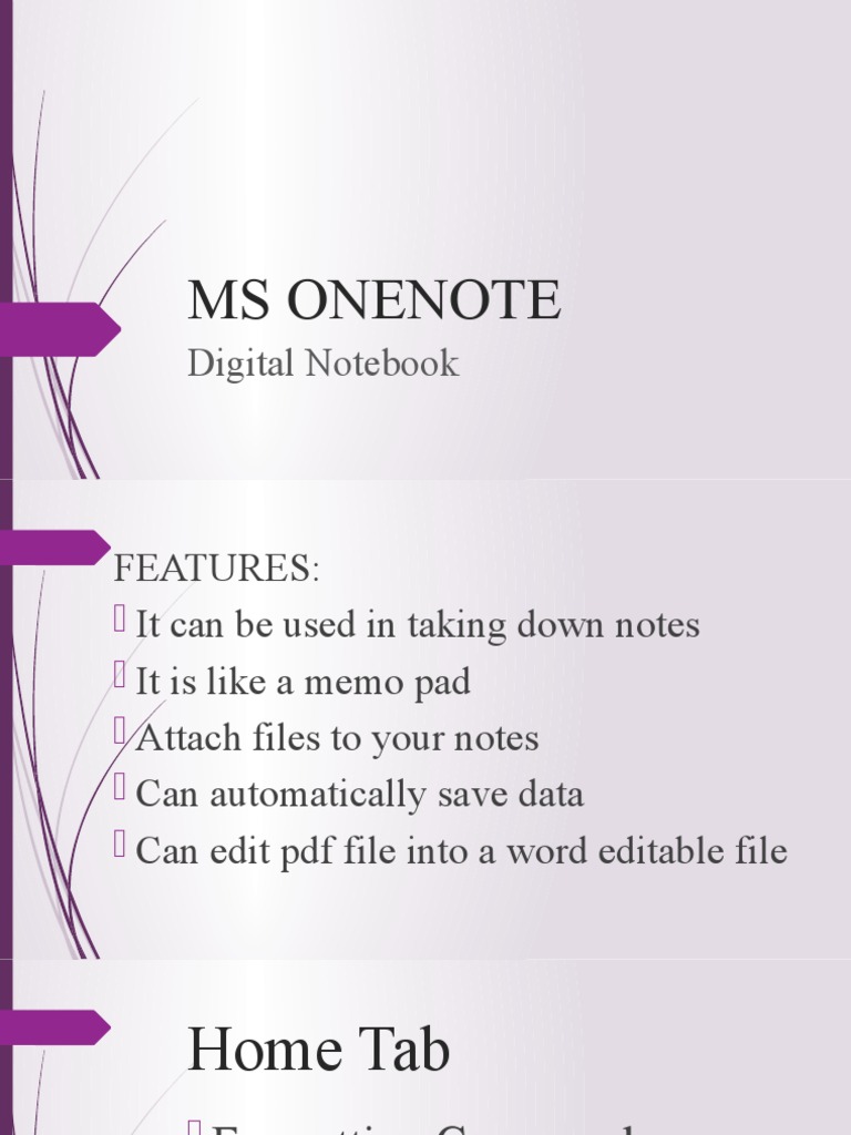 MS ONENOTE Lecture | PDF