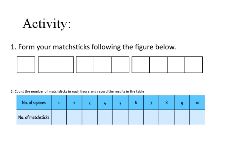 Matchstick Counting Activity Guide | PDF