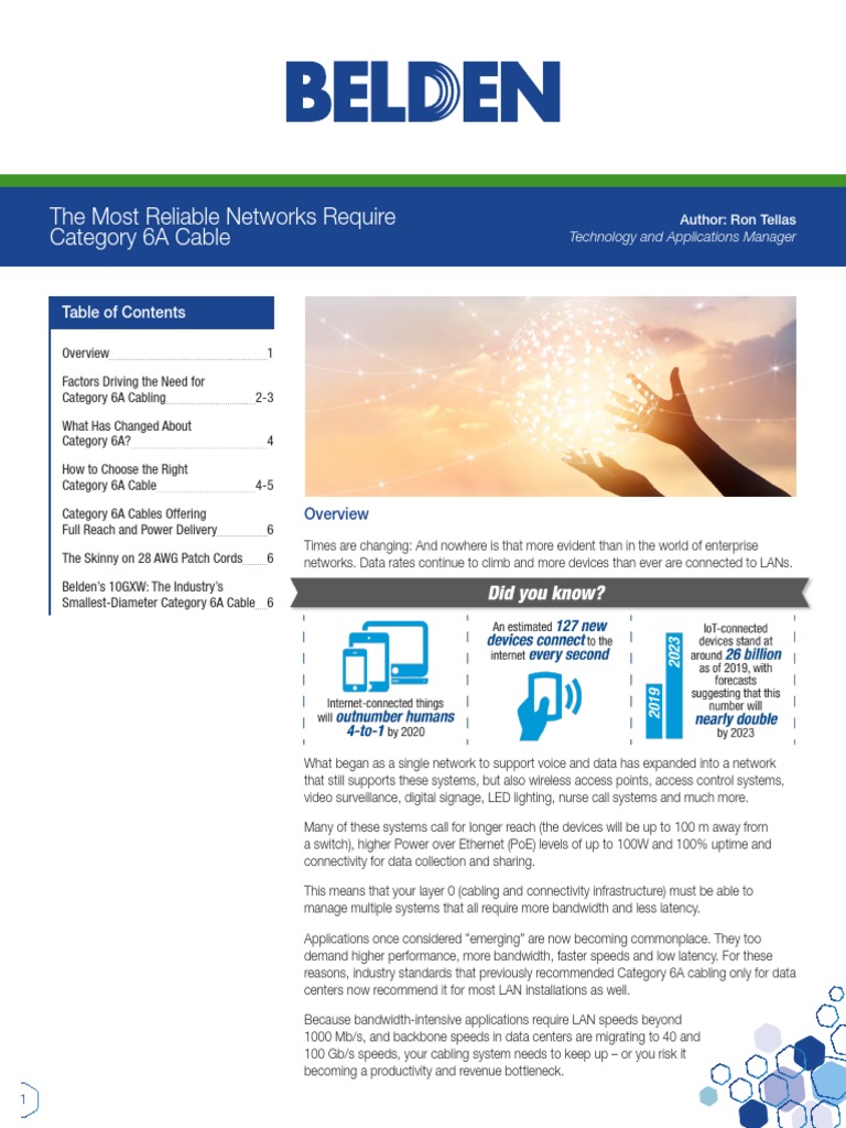 The Most Reliable Networks Require Category 6A Cable | Download Free ...
