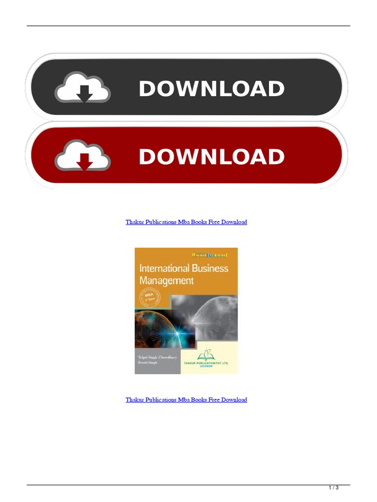 Thakur Publications Mba Books Free Download PDF | Download Free PDF | E ...