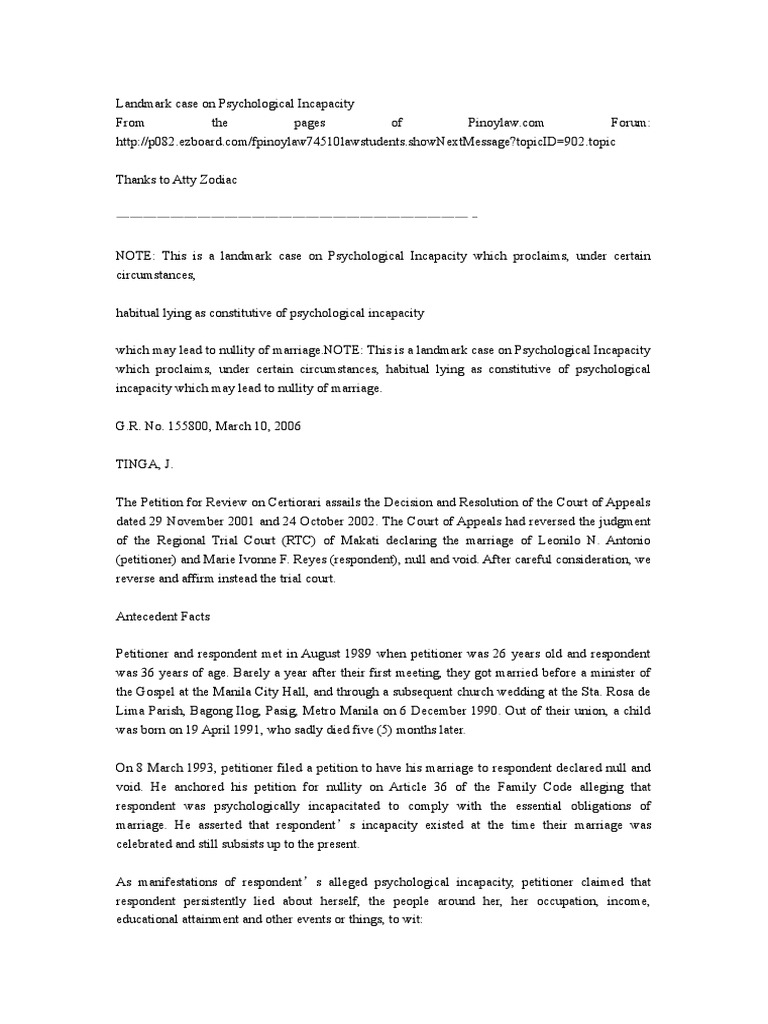 Dec - of Nullity of Marriage | PDF | Annulment | Judiciaries