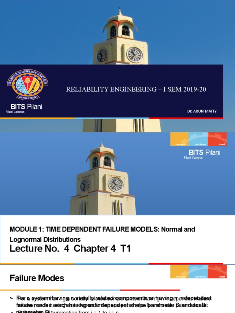 Reliability Engineering LECTURE 4 | PDF | Normal Distribution ...