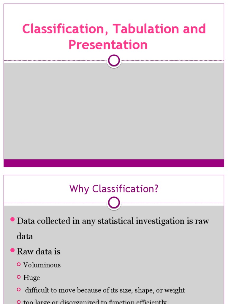 Classification & Tabulation-2 | PDF | Categorical Variable | Time Series