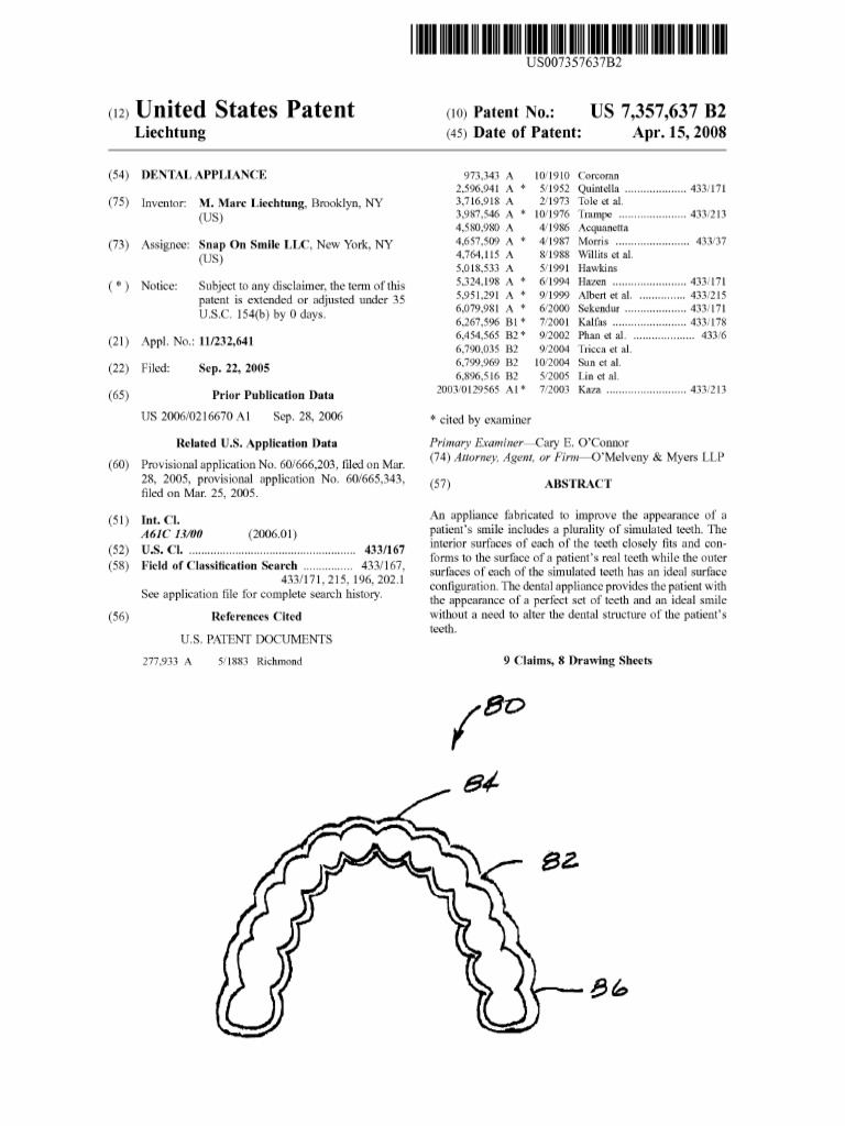 Patent | PDF | Dentistry | Human Tooth