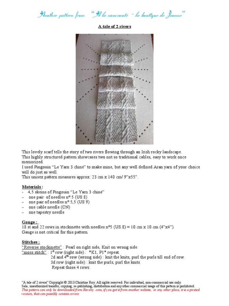 A Tale of Two Rivers | PDF | Basic Knitted Fabrics | Knitting