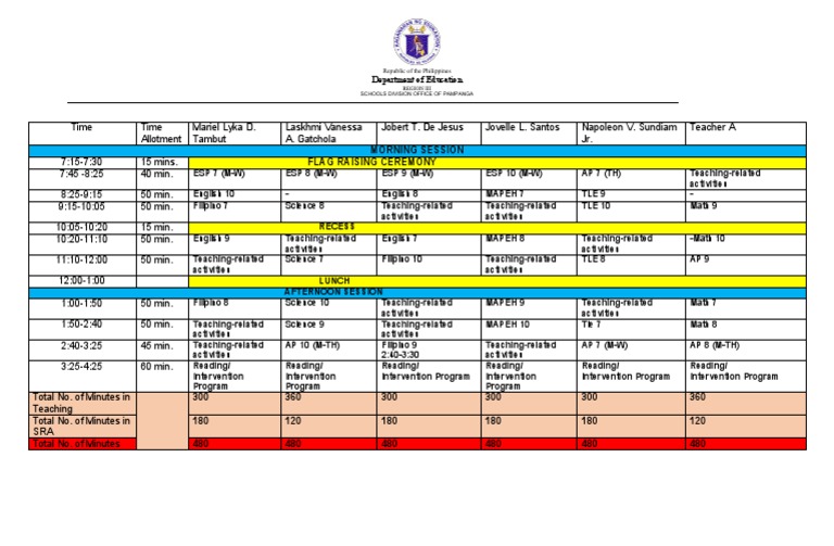 General Class Program Sy 2020-2021 | PDF | Philippines