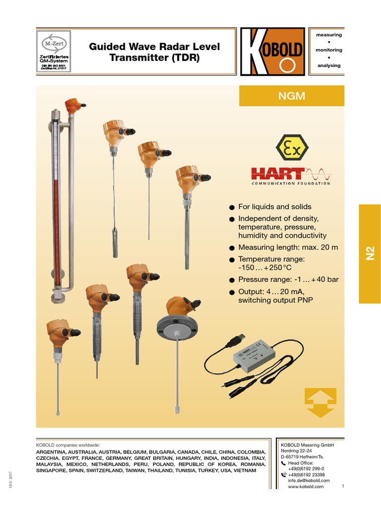 Guided Wave Radar Level Transmitter (TDR) : Measuring - Monitoring ...
