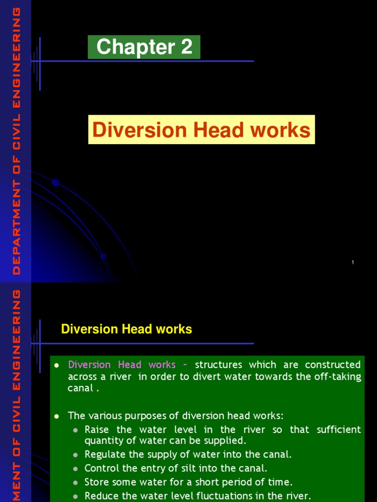 Diversion Head Works Types | PDF | Deep Foundation | River