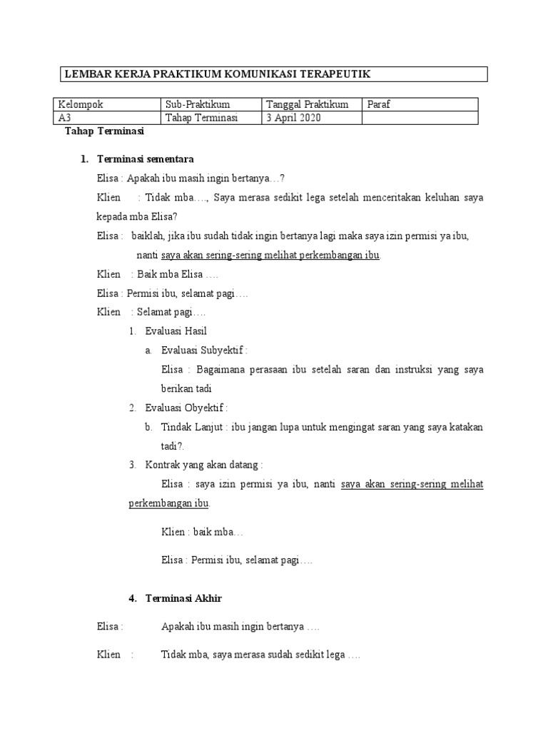 Tahap Terminasi | PDF