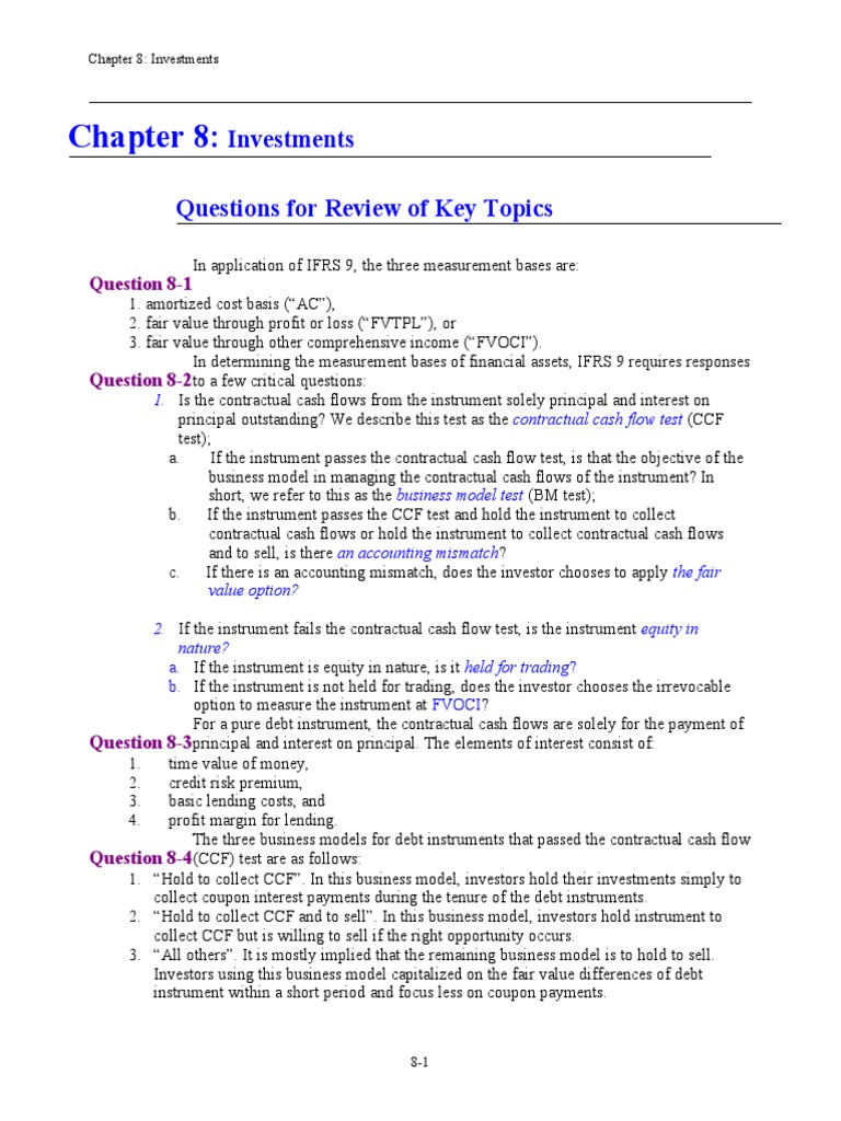 Spiceland GE2 SM Ch8 | PDF | Mark To Market Accounting | Equity (Finance)