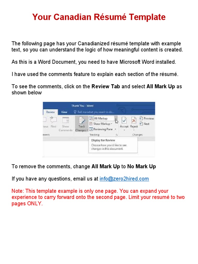 Resume Template Canada | PDF | Résumé | Itil