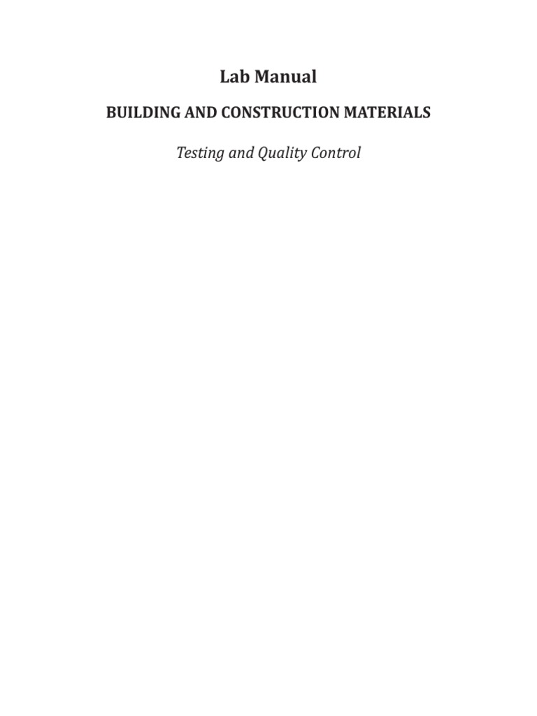 Building and Construction Materials PDF | PDF | Quality Assurance ...