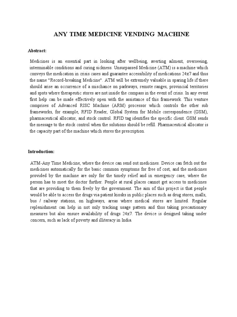 ATM 24/7 Medicine Access | PDF | Over The Counter Drug | Pharmaceutical