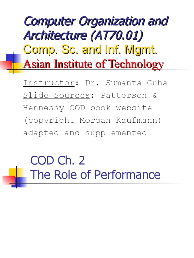 Computer Organization and Architecture (AT70.01) | PDF | Central Processing Unit | Hertz