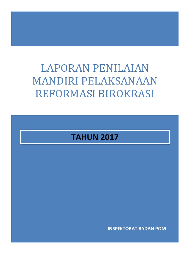 Laporan Penilaian Mandiri Pelaksanaan Reformasi Birokrasi | PDF