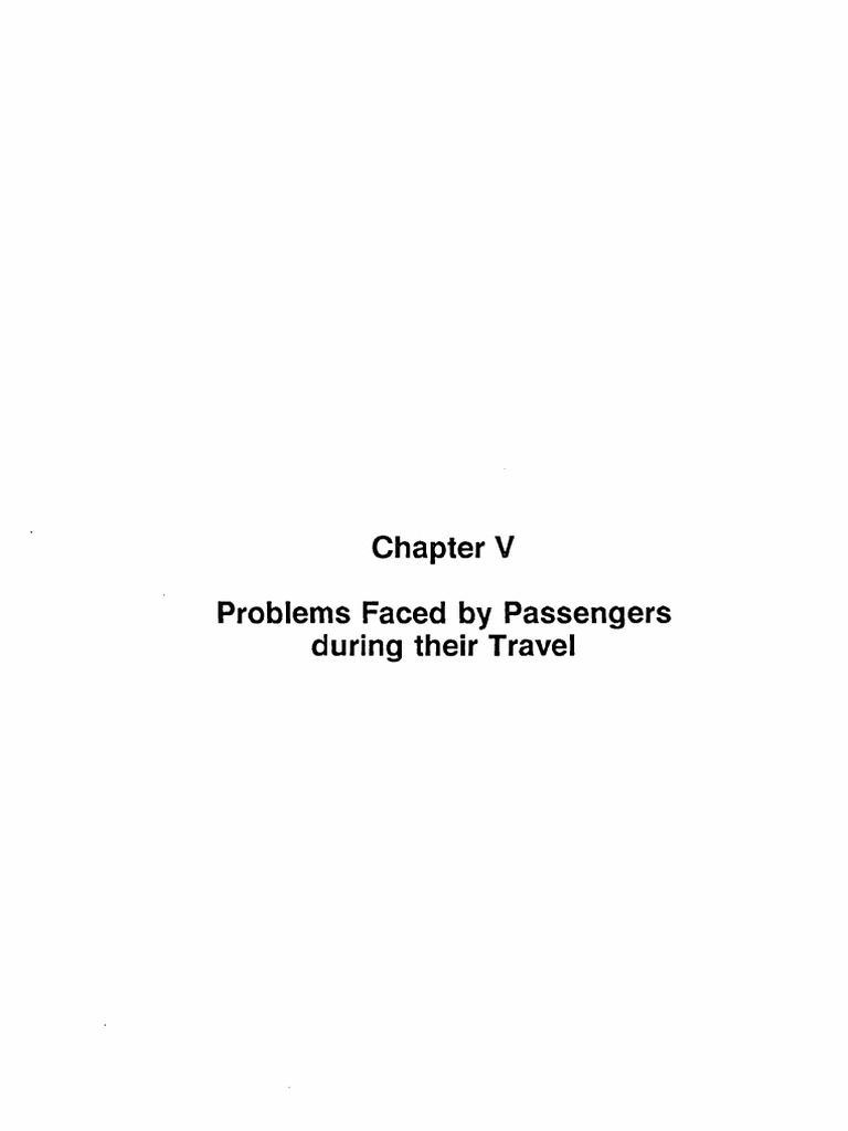 Problems Faced by Passengers During Their Travel | PDF | Commuting | Bus