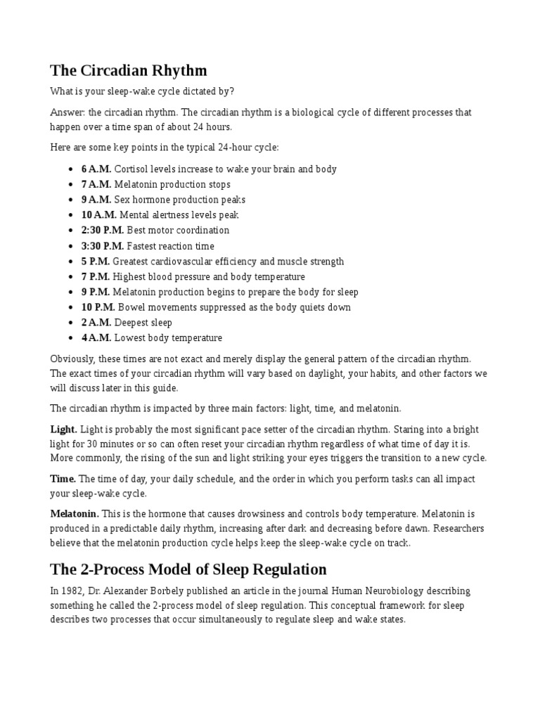 The Circadian Rhythm | PDF | Circadian Rhythm | Sleep