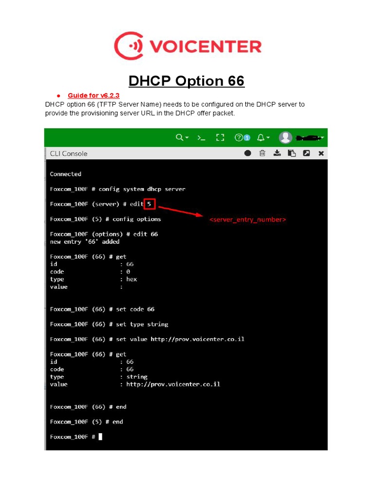 Configuring DHCP Option 66 for TFTP | PDF