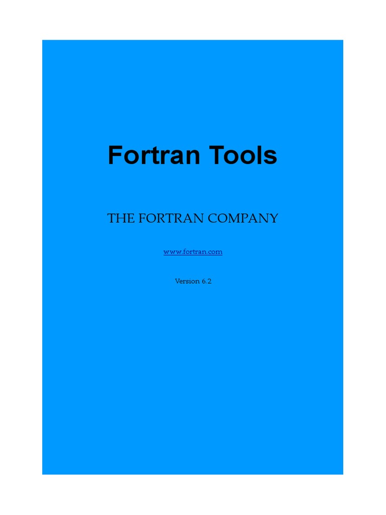 Fortran Tools PDF | PDF | Library (Computing) | Source Code