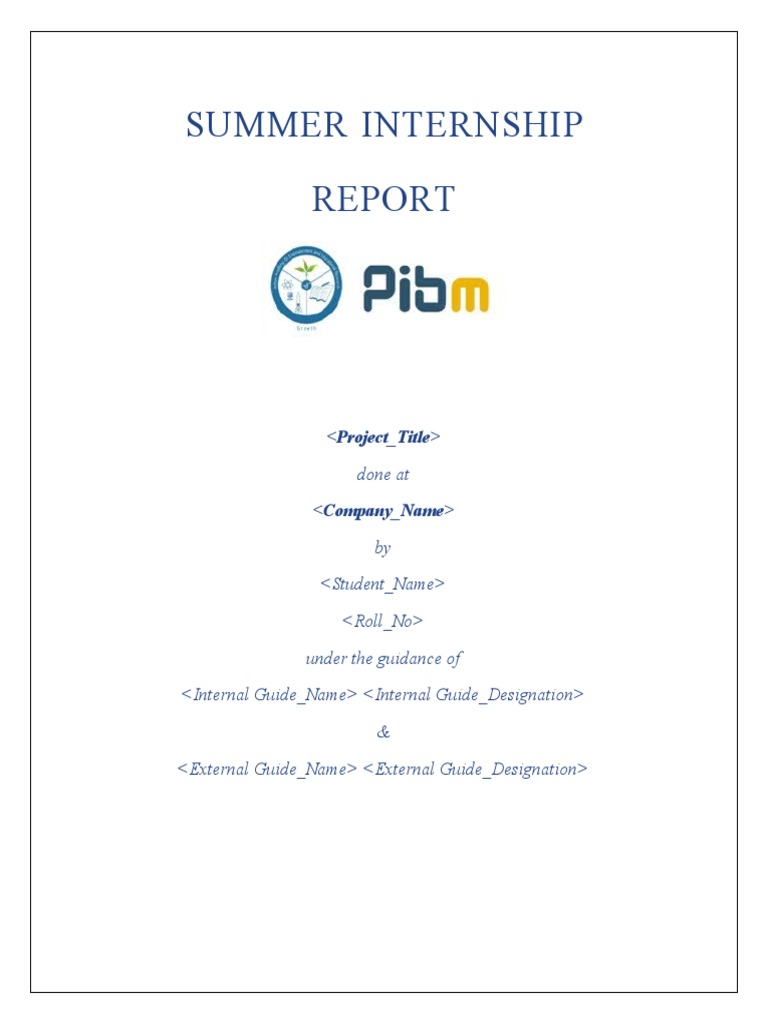SIP Report Format Batch 2019-21 | PDF | Master Of Business ...