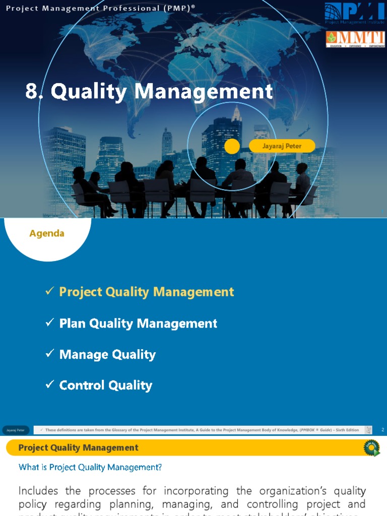 Pmp-08-Quality Management | PDF | Project Management | Quality Management