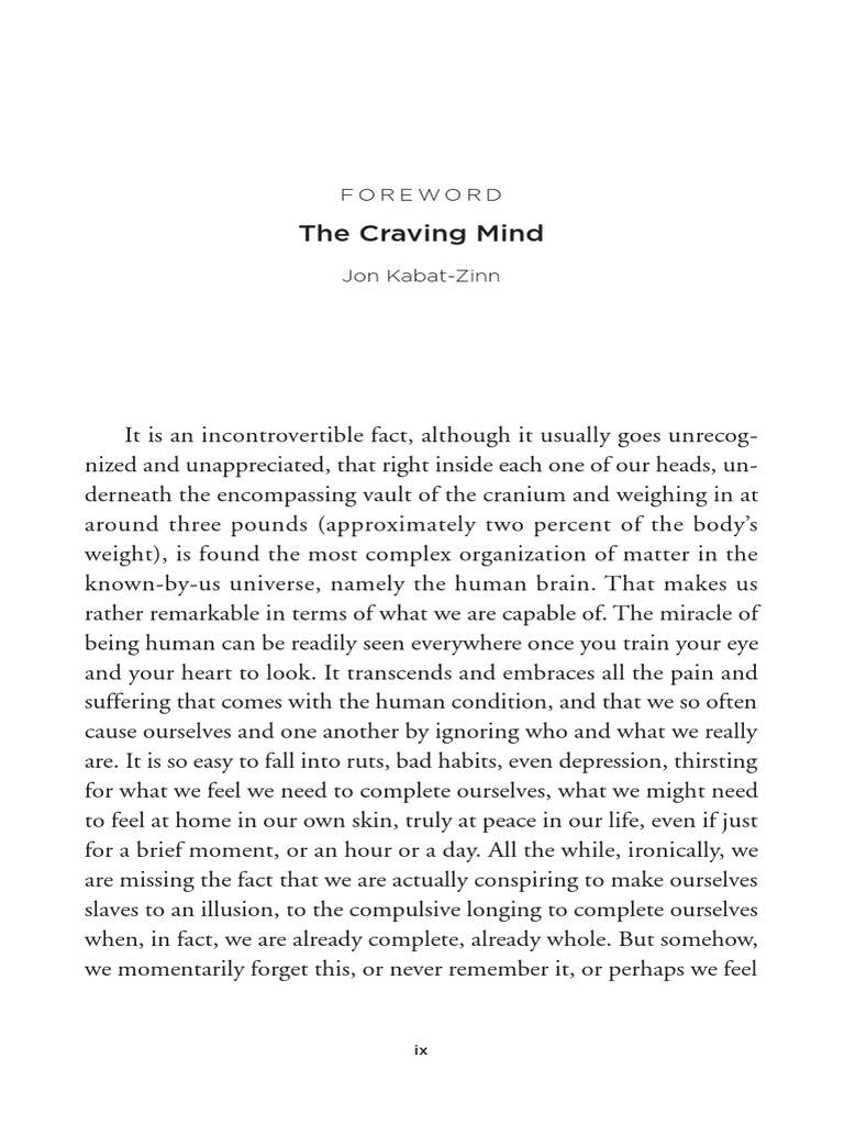 (The Craving Mind) Foreword | PDF | Mindfulness | Brain
