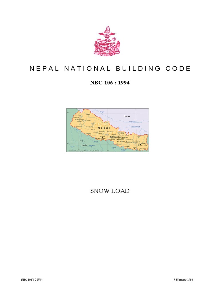 Nepal National Building Code: NBC 106VO - RV4 7 February 1994 | PDF ...