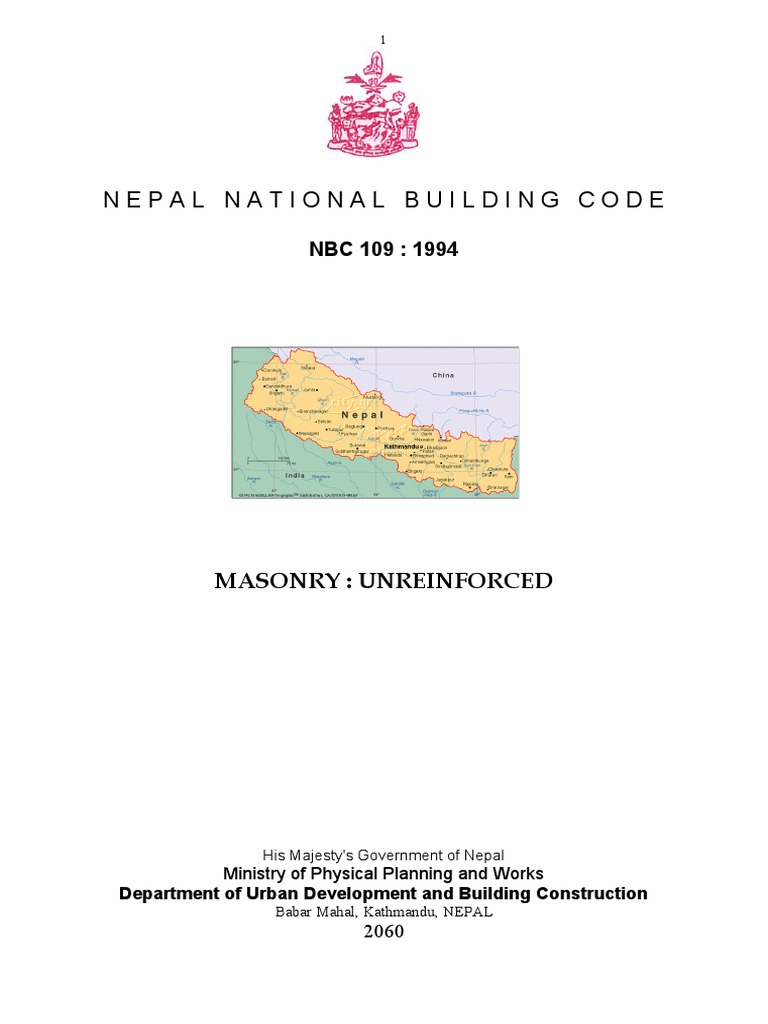 Nepal National Building Code: Masonry: Unreinforced | PDF | Masonry ...
