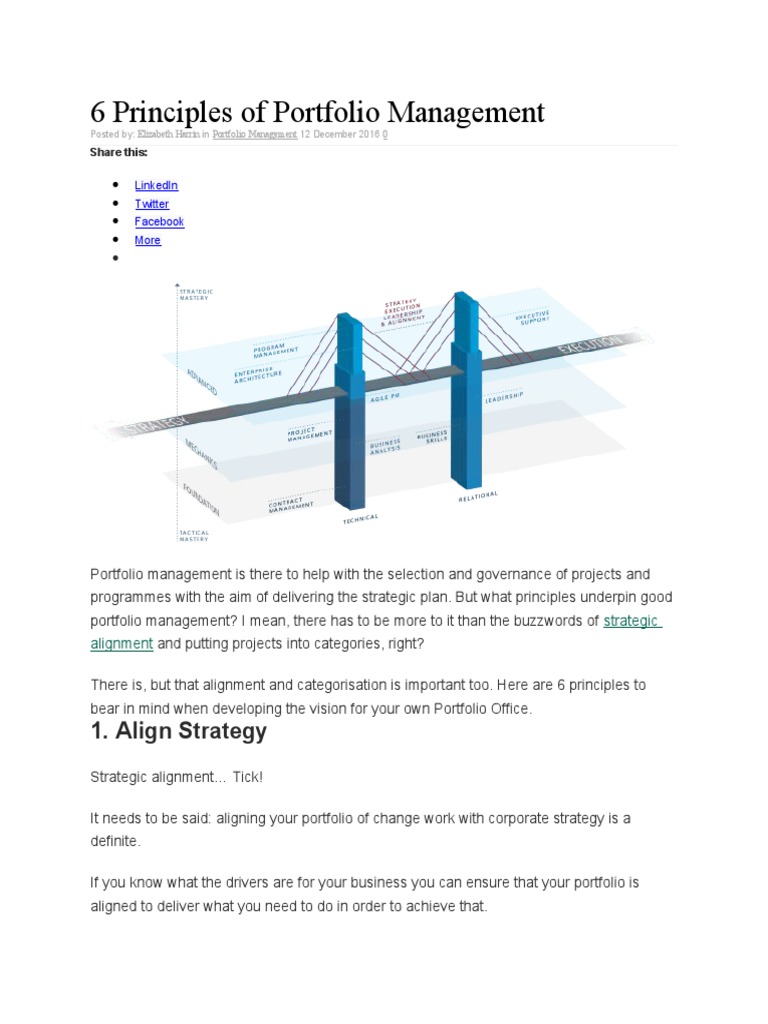 Six Key Principles of Portfolio Management | PDF | Leadership | Governance
