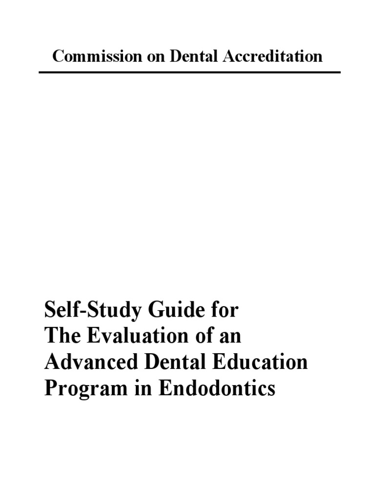 Self-Study Guide For The Evaluation of An Advanced Dental Education ...