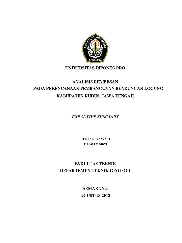 Geologi Dan Analisa Rembesan Pada Bendungan PDF | PDF