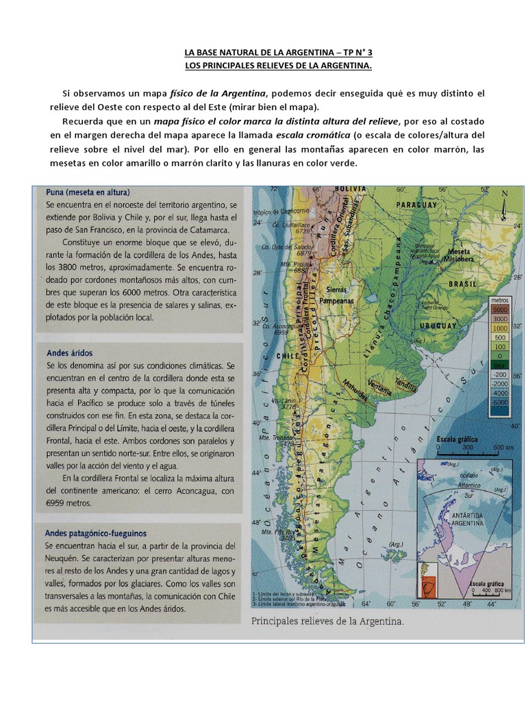 Anexo 1 Relieves de La Argentina PDF | PDF | Montañas | Andes