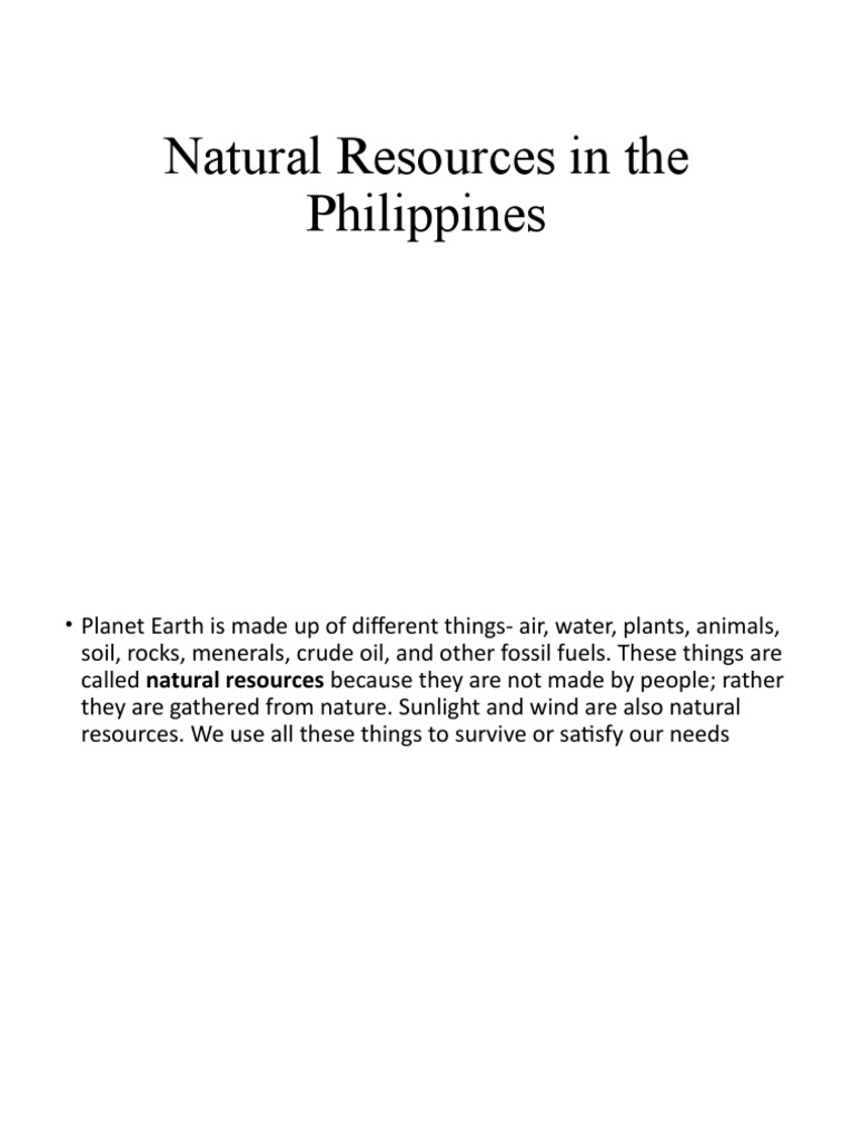 Natural Resources in The Philippines | PDF