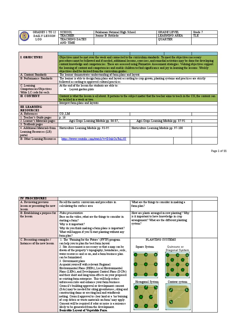 DLL-Agri-Crops Production Lesson 3-Revised | PDF | Irrigation | Curriculum