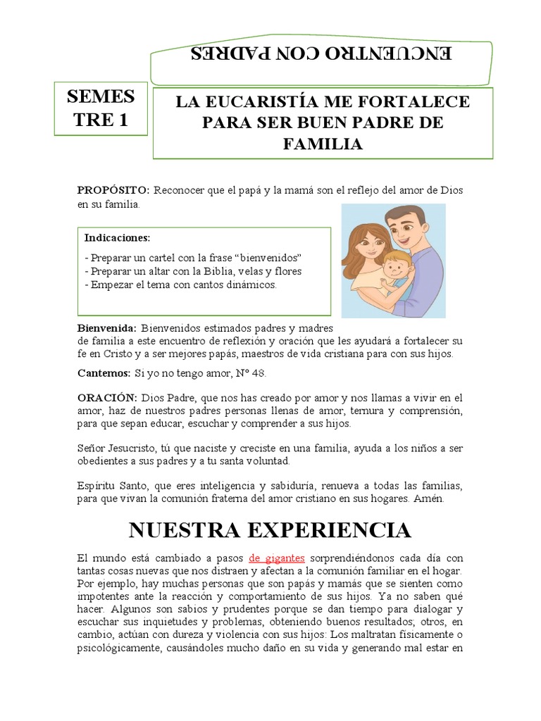 Encuentro Con Padres de Familia | PDF | eucaristía | Amor