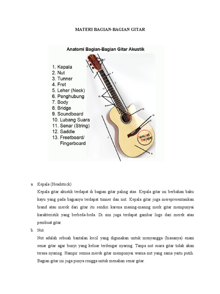 Materi Bagian-Bagian Gitar | PDF
