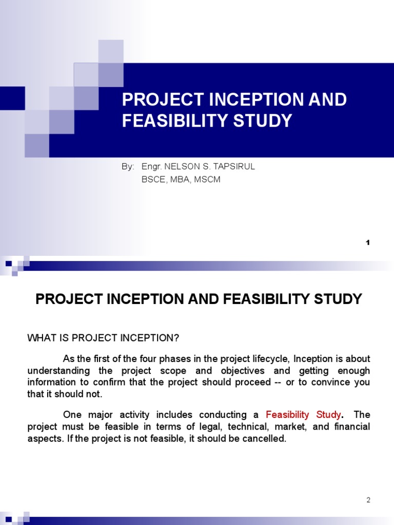 02 Project Inception and Feasibility Study | PDF | Feasibility Study ...