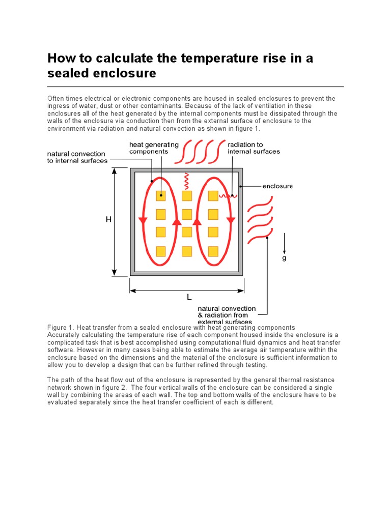 How To Calculate The Temperature Rise in A Sealed Enclosure | PDF ...