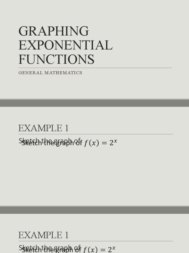 Graphing Exponential Functions: General Mathematics | PDF | Exponential Function | Asymptote